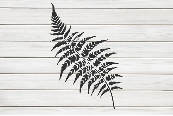 Large Fern Leaf Stencil Model Template Design Print Digital | Etsy