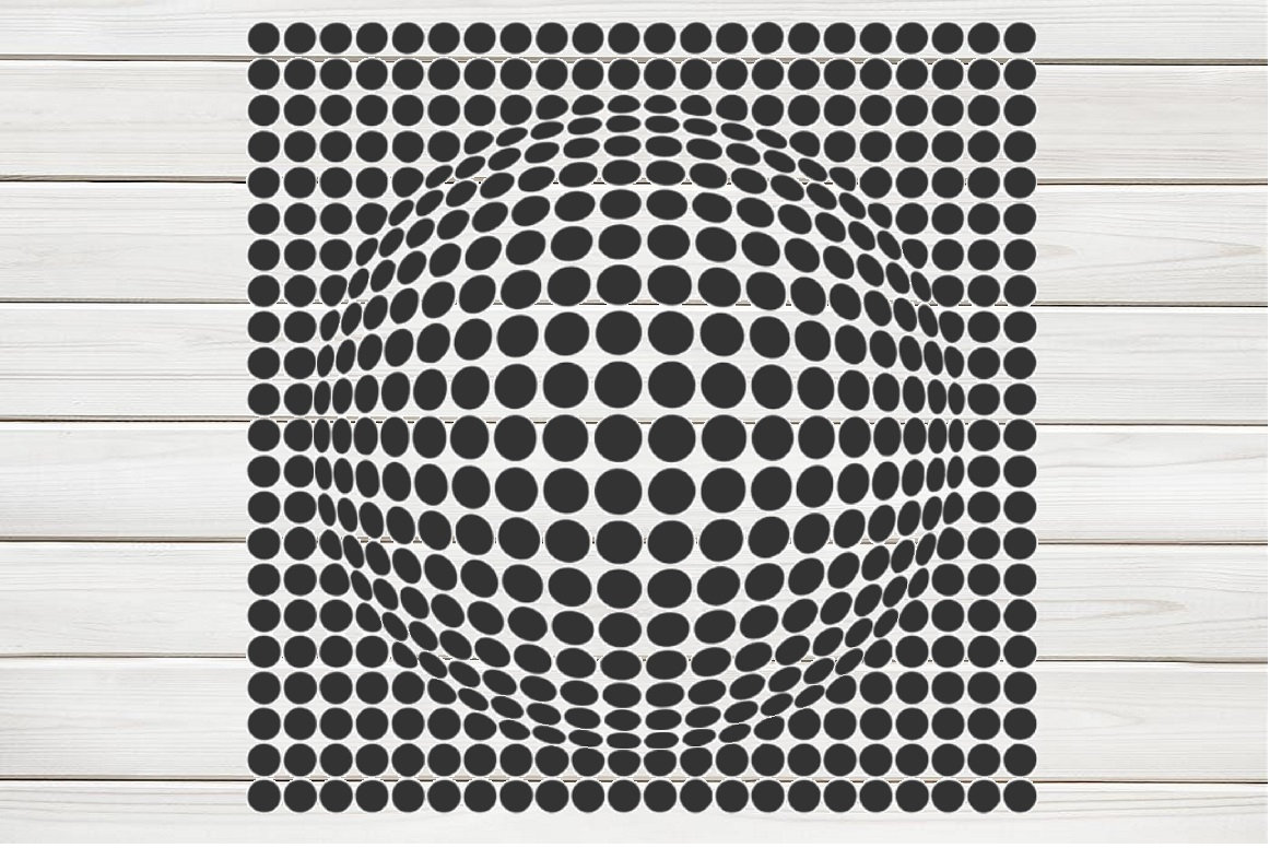 Sphere Optical Illusion Stencil Model Image Design Print - Etsy