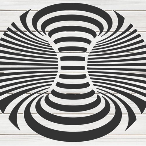 Sphere Optical Illusion Stencil Model Image Design Print - Etsy