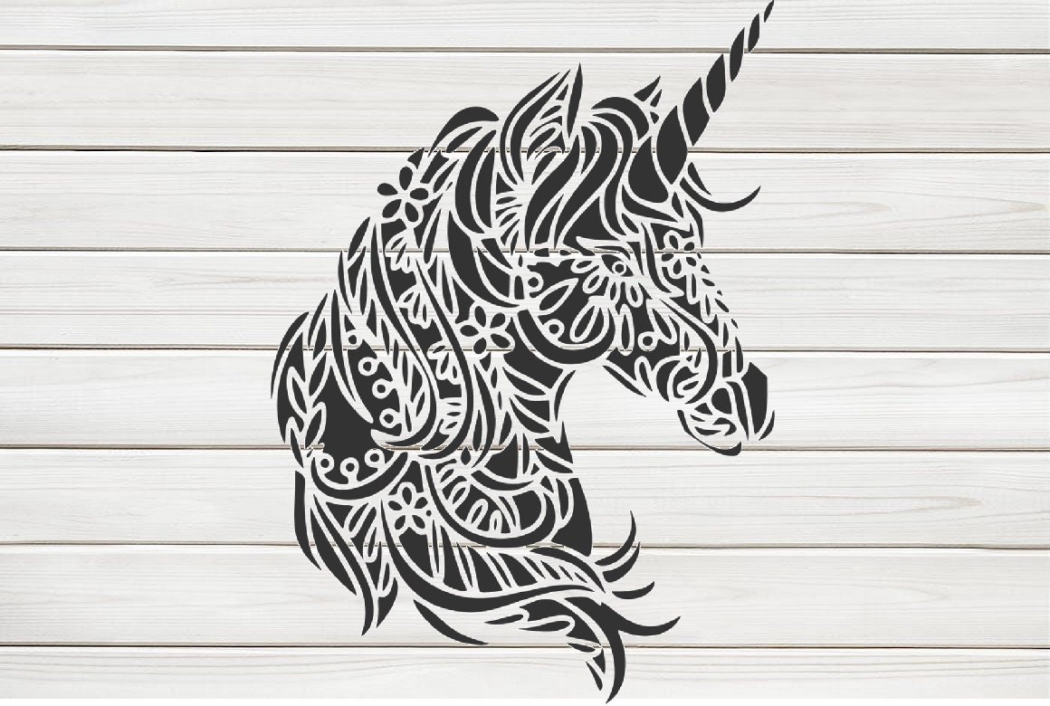 Magic Unicorn Horse Stencil Model Template Design Print - Etsy