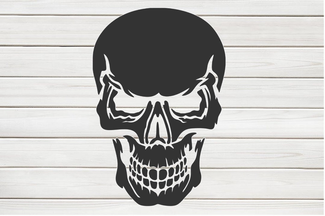 A Scary Skull Stencil Template Model Design Print Digital Download ...
