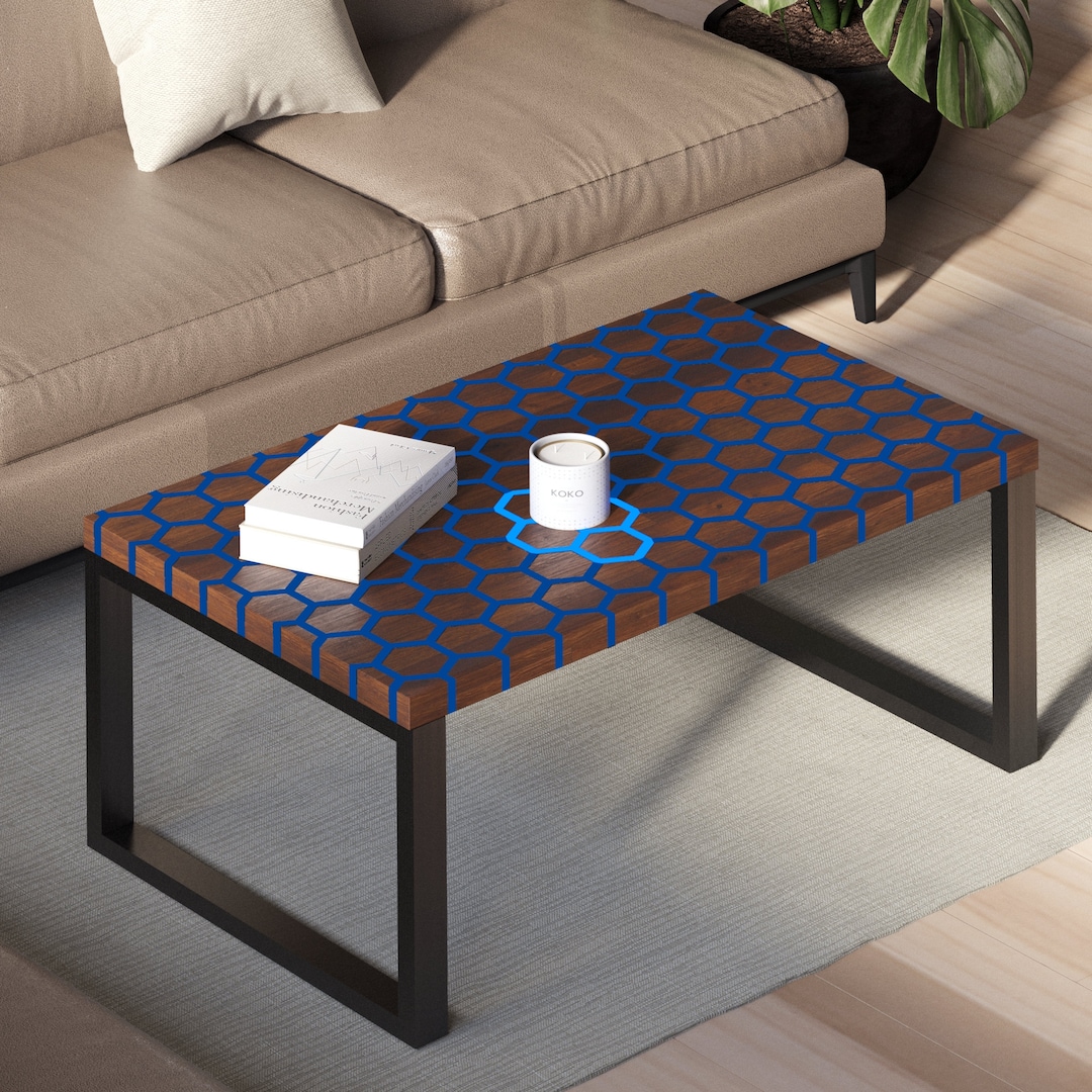 Touch Table. the Glowing Table is Made of Epoxy Resin. It Has a ...