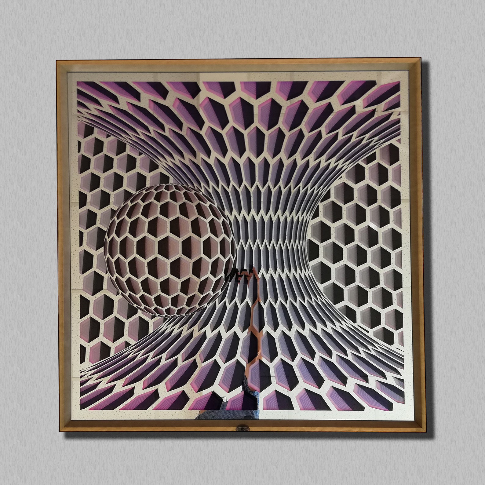 Illusion Motion |37.6x37.6| Glowing Stained Glass Mirror, Sign Sensor ...