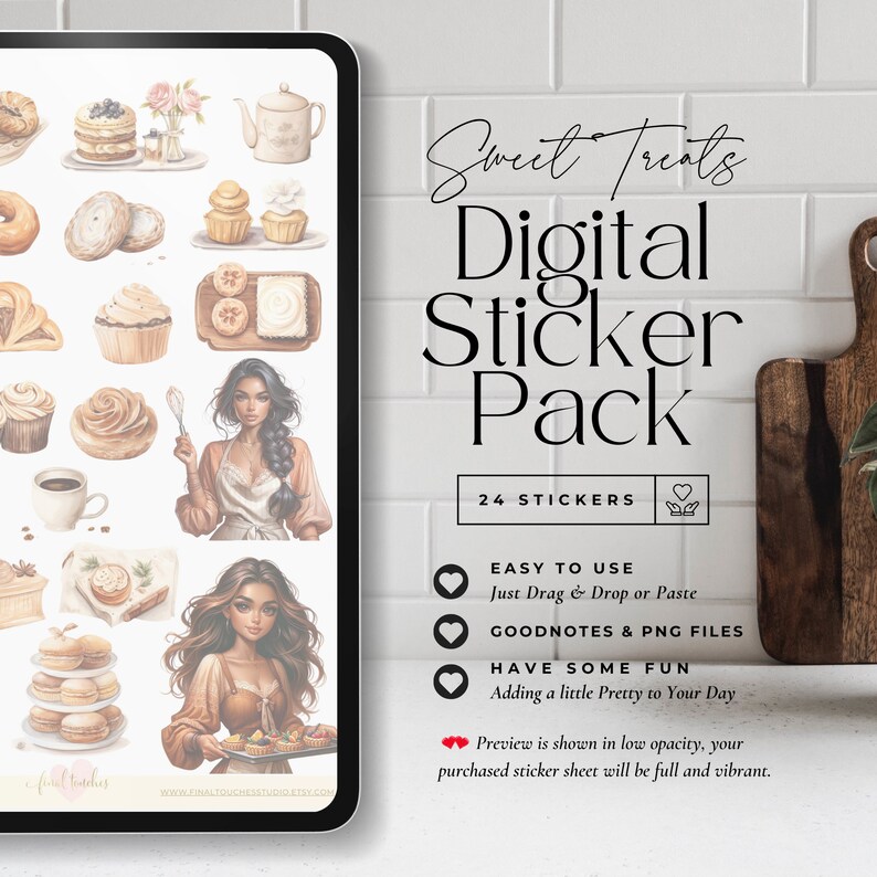 Sweet Treats Digital Stickers, Pastry Planner Stickers, Digital Planner ...