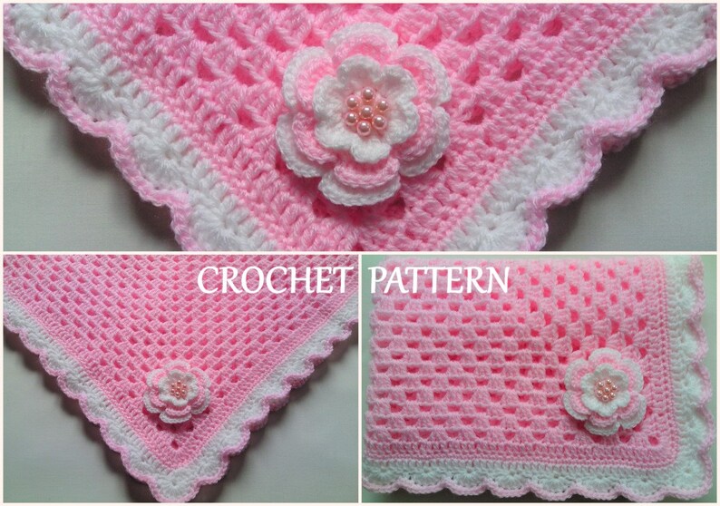 Crochet Pattern Baby Blanket Pink Baby Blanket Crochet | Etsy