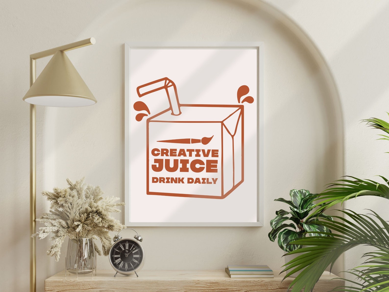 Orange Retro Poster, Creative Juice, Retro Quote Print, Dorm Room Decor ...