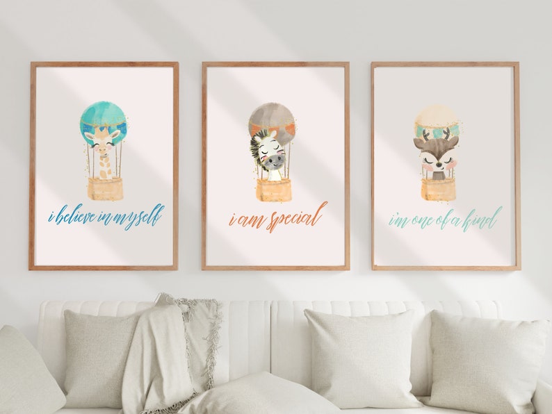 Kids Affirmations Wall Art Positive Kids Wall Art Positive Kids ...