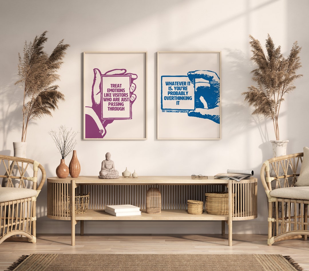 Retro Reminder Messages Wall Art Set | Affirmations Wall Print ...