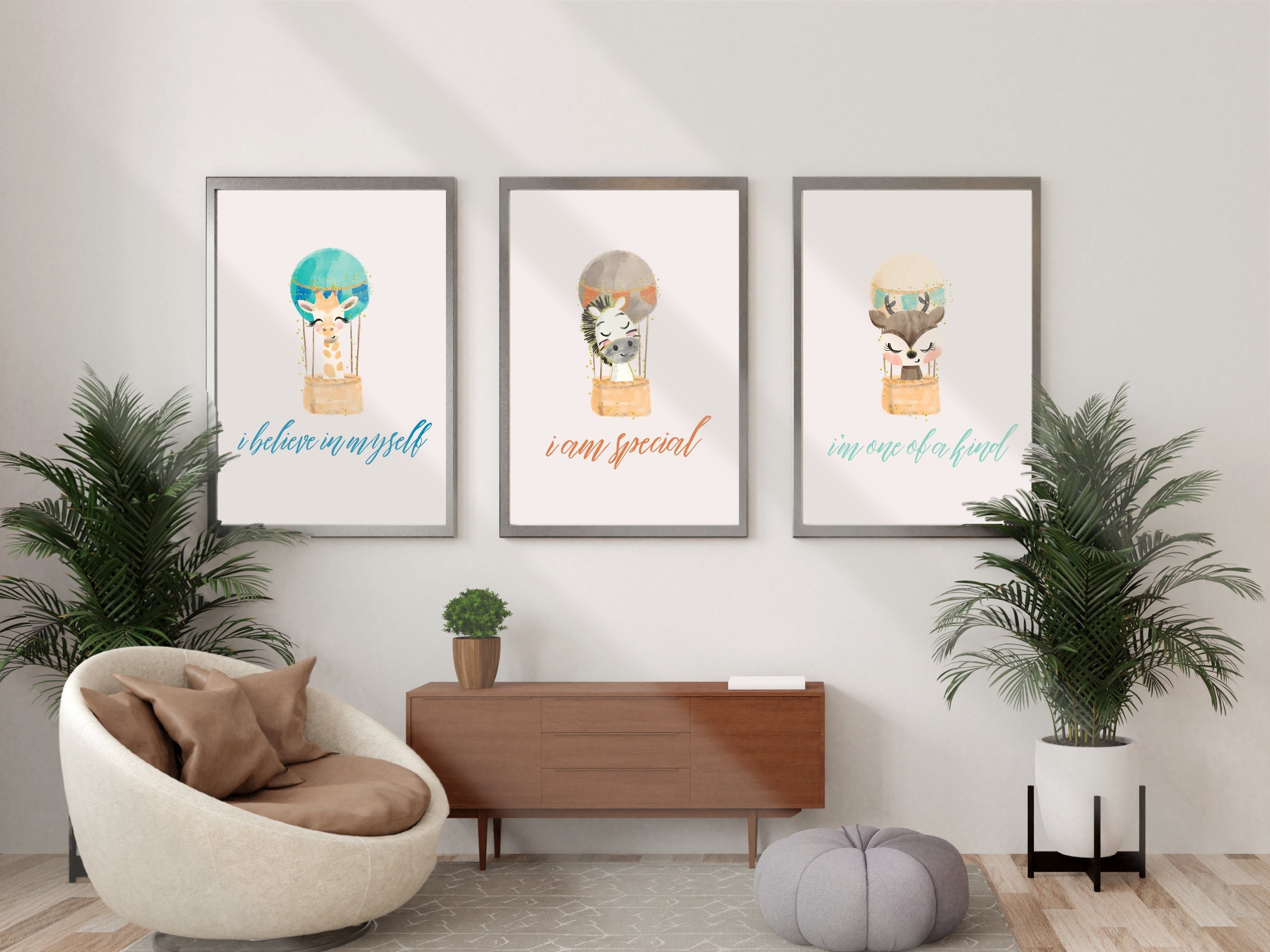 Kids Affirmations Wall Art Positive Kids Wall Art Positive Kids ...