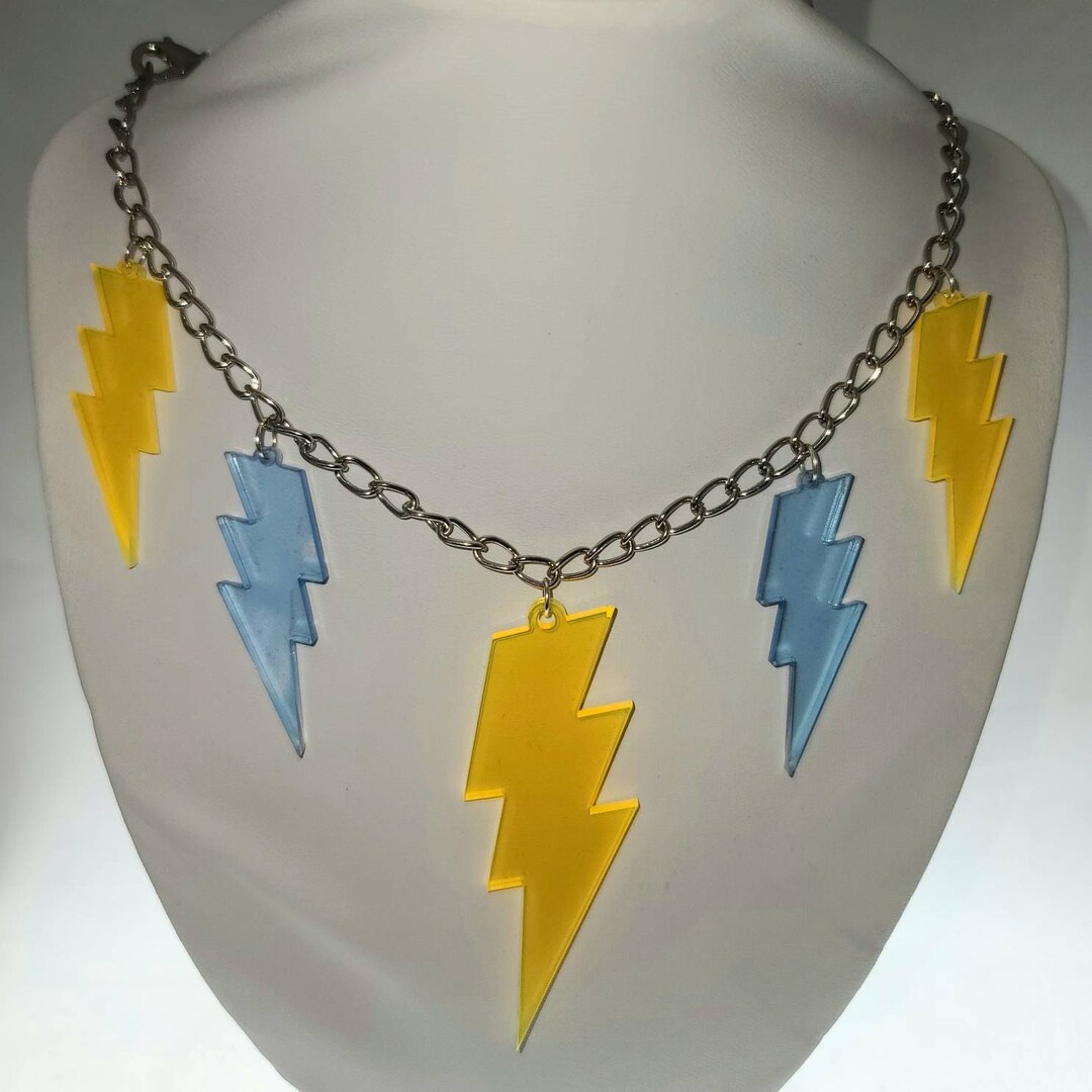 Lightning Bolt Chain - Necklace - Etsy