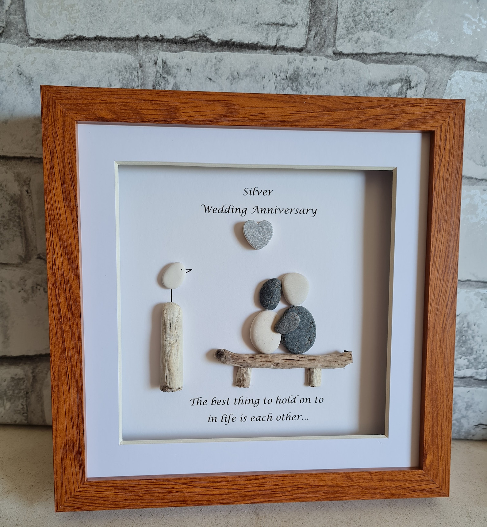 Pebble Art Anniversary Gift Unique Pebble Picture. Bespoke | Etsy