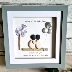 Customised Birthday Gift, Personalised 3D Box Frame, Unique Pebble Art ...