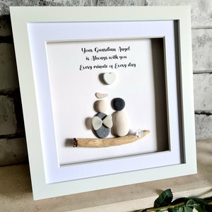 Guardian Angel Gift .. Unique Gift...angel Gift..bespoke Pebble Art ...