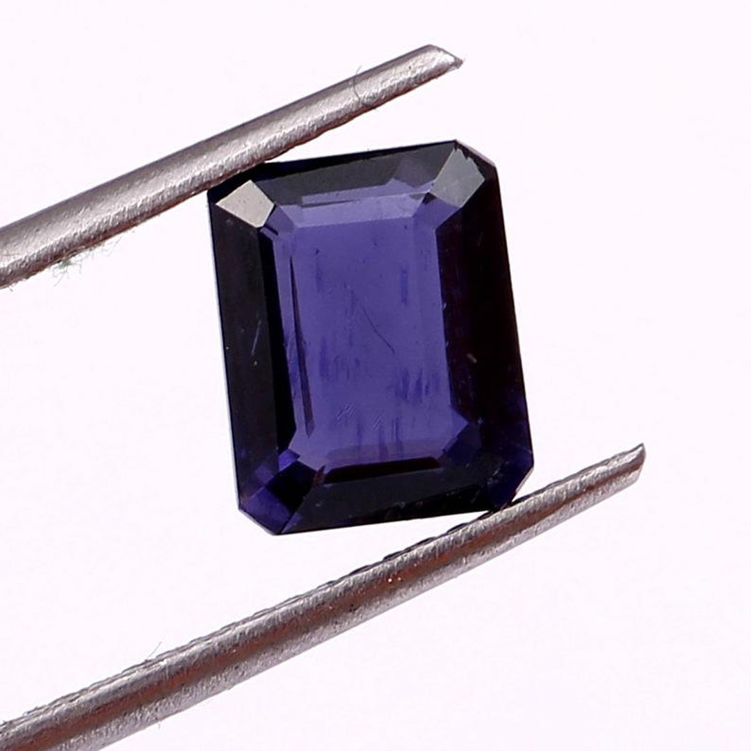 Faceted Octagon Iolite Gemstone, Royal Blue (7x9mm, 2.50 Carat) - Etsy