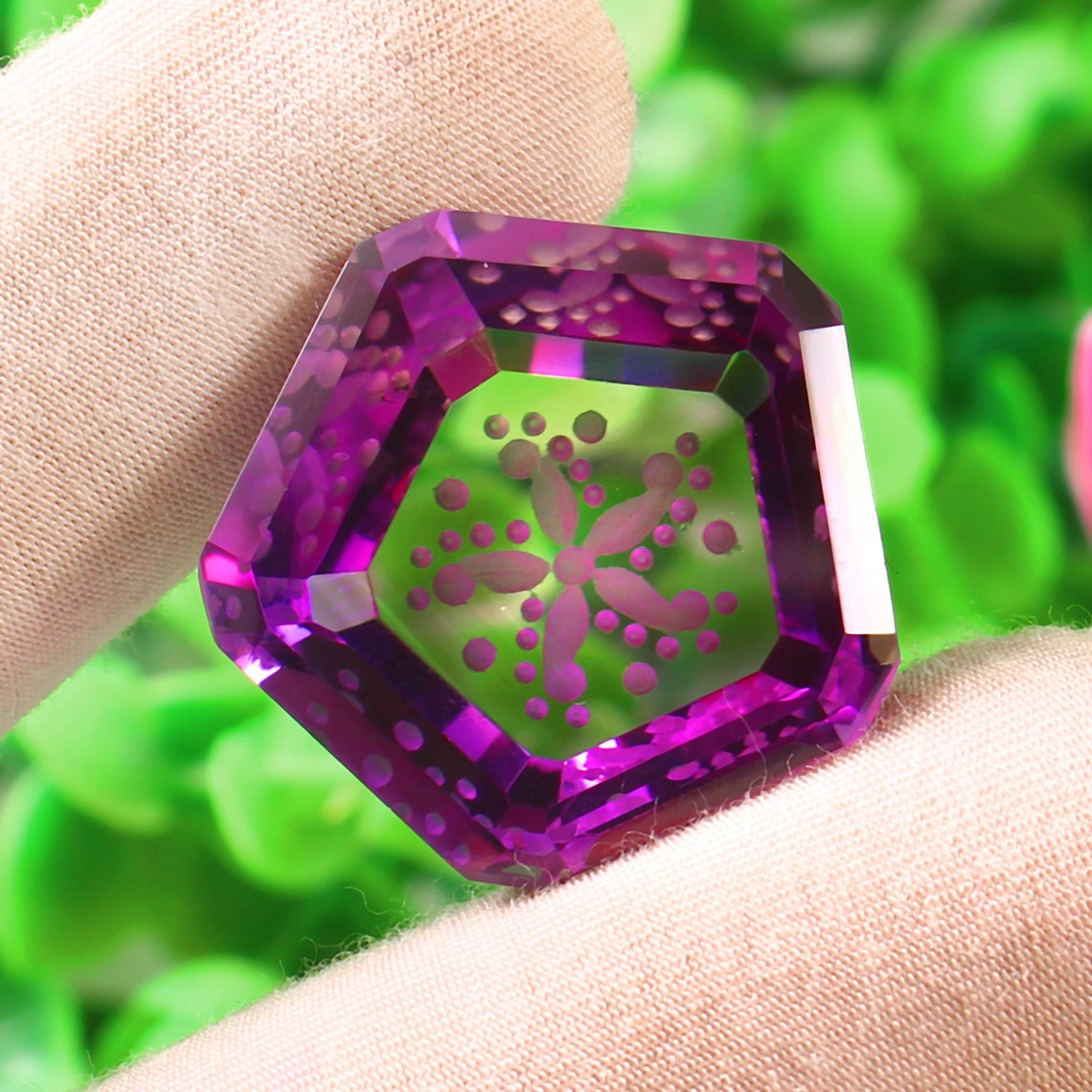 Natural Amethyst Fantasy Cut Carving Fancy Gemstone Hand Carved Size ...