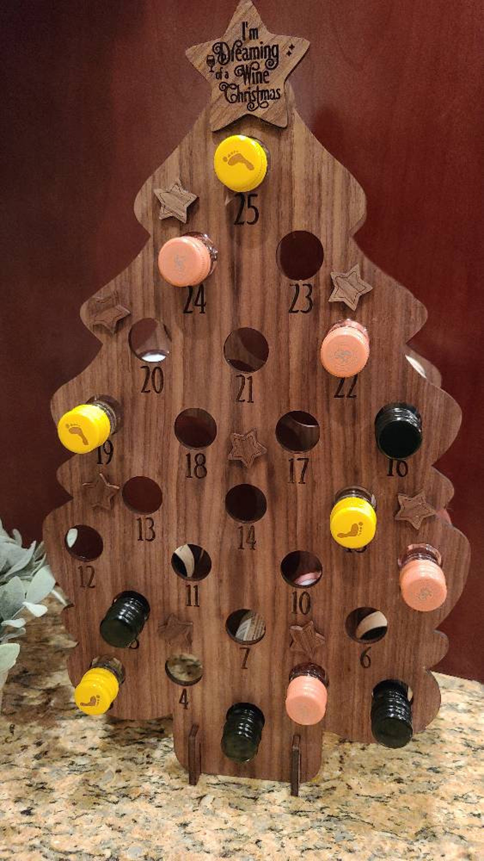 Wine Advent Countdown Christmas Tree - Etsy