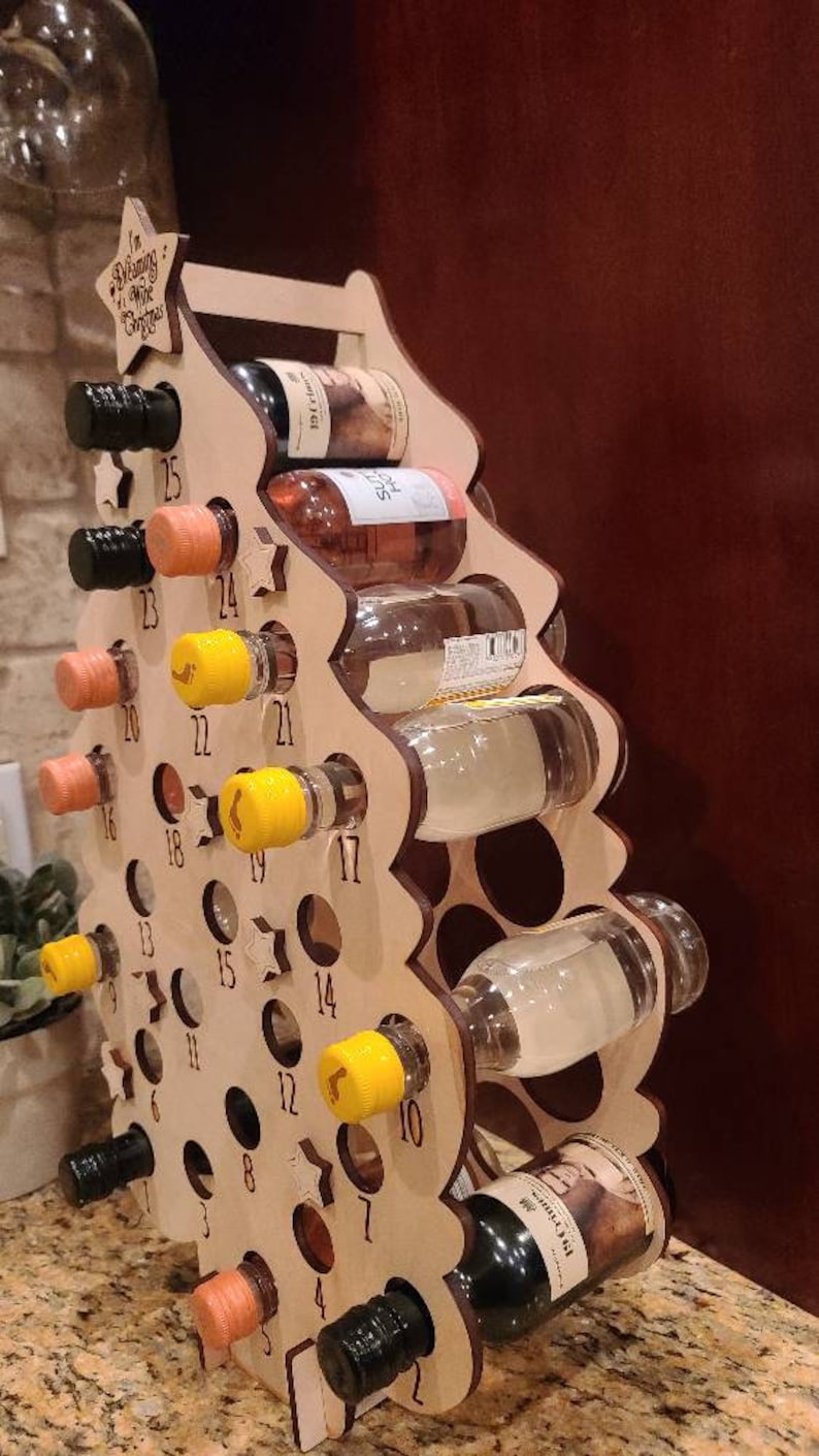 Wine Advent Countdown Christmas Tree - Etsy