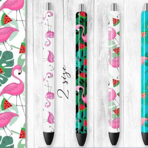 Flamingo Set Summer Pens Tropical Print Gel Pens - Etsy
