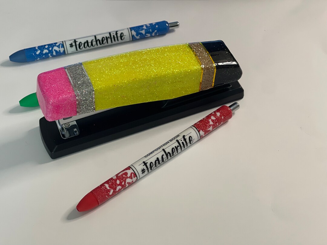 Pencil Stapler | Glitter | Teacher Appreciation | Gift | Amazon Basics ...