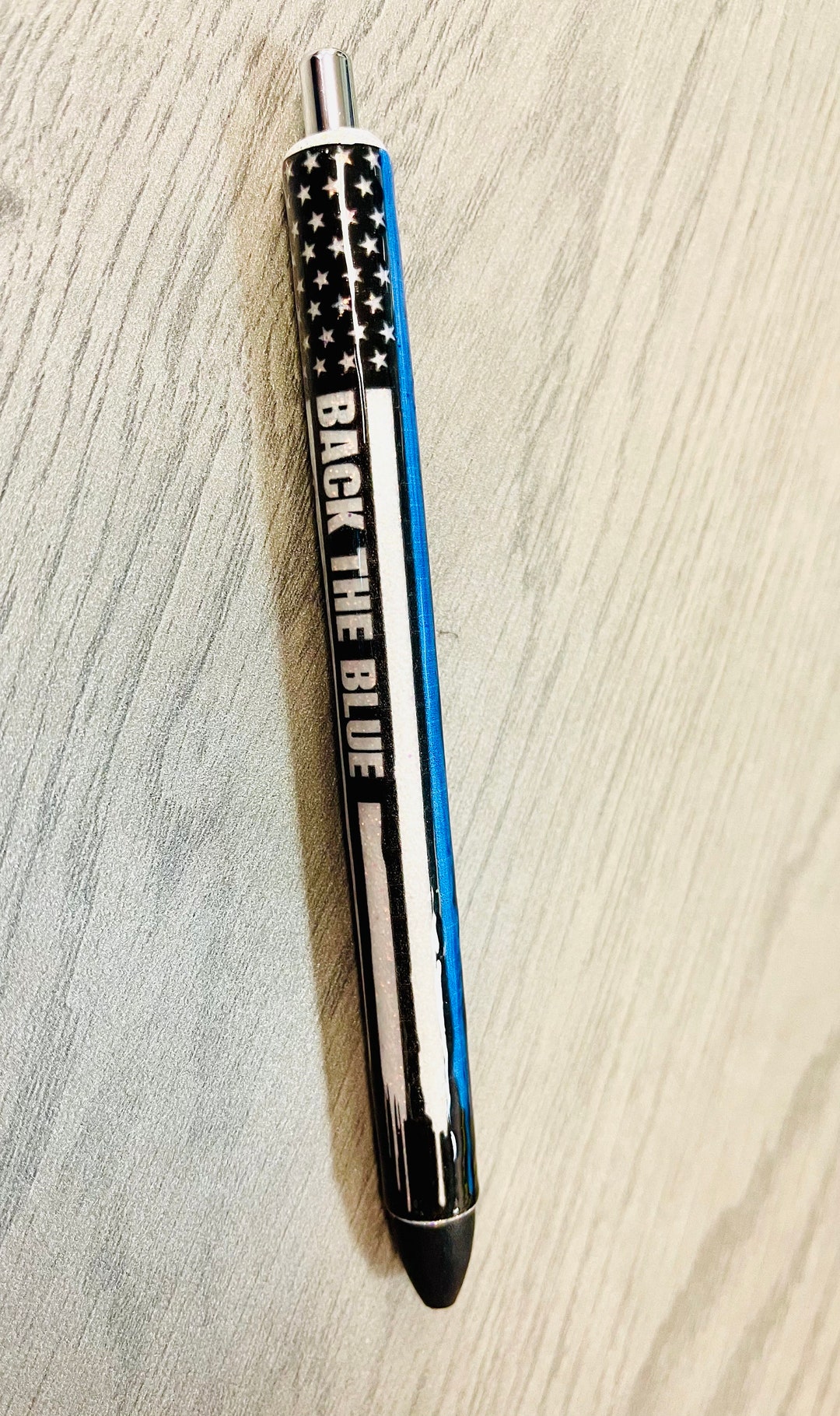 Back the Blue Glitter Pen Police Office Gift police Department Gel Pen ...