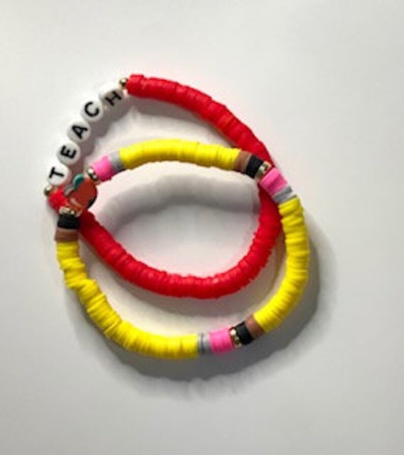 Bracelet | Clay Beads | Teacher | Pencil Beaded Bracelet | Back to ...