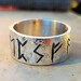 Rune Ring Amulet. Spiritual Growth and Self-confidence, Rustic Sterling ...
