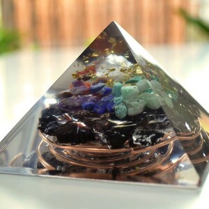 Orgonite Orgone Pyramid 7 Chakra Healing Rainbow Reiki - Etsy