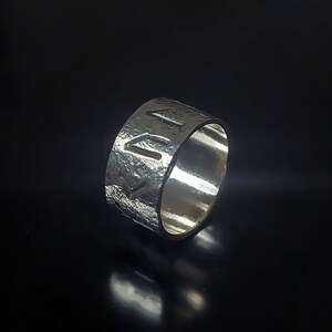 Rune Ring Amulet. Spiritual Growth and Self-confidence, Rustic Sterling ...