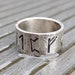 Rune Ring. Real Money, Luck, Prosperity Amulet, Rustic Sterling Silver ...