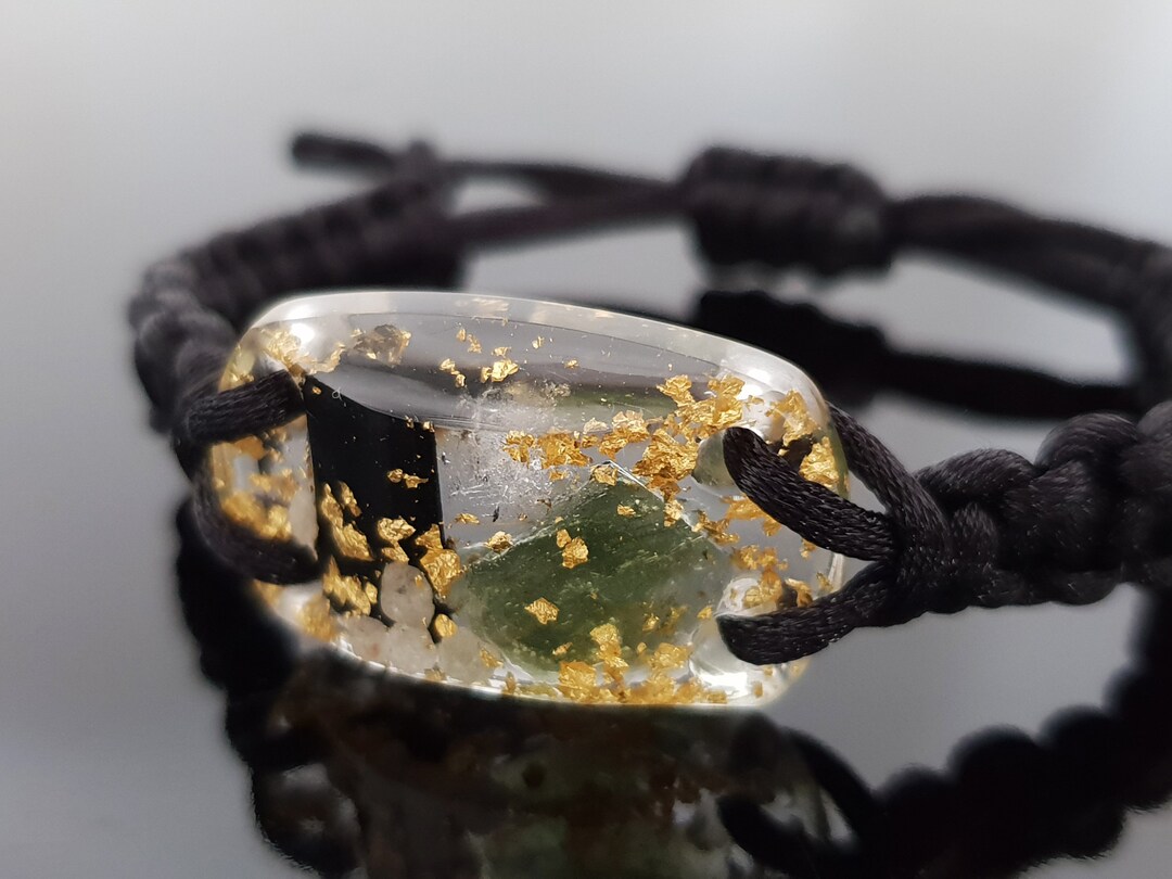 Most powerful Orgone Orgonite bracelet Reiki Energy Healing 24K gold ...