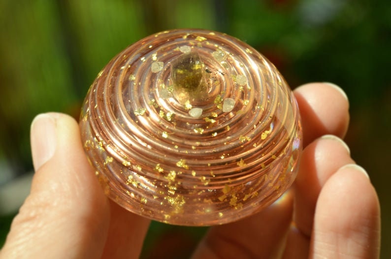 Pocket Orgonite Orgone Hemisphere Dome Most Powerful - Etsy
