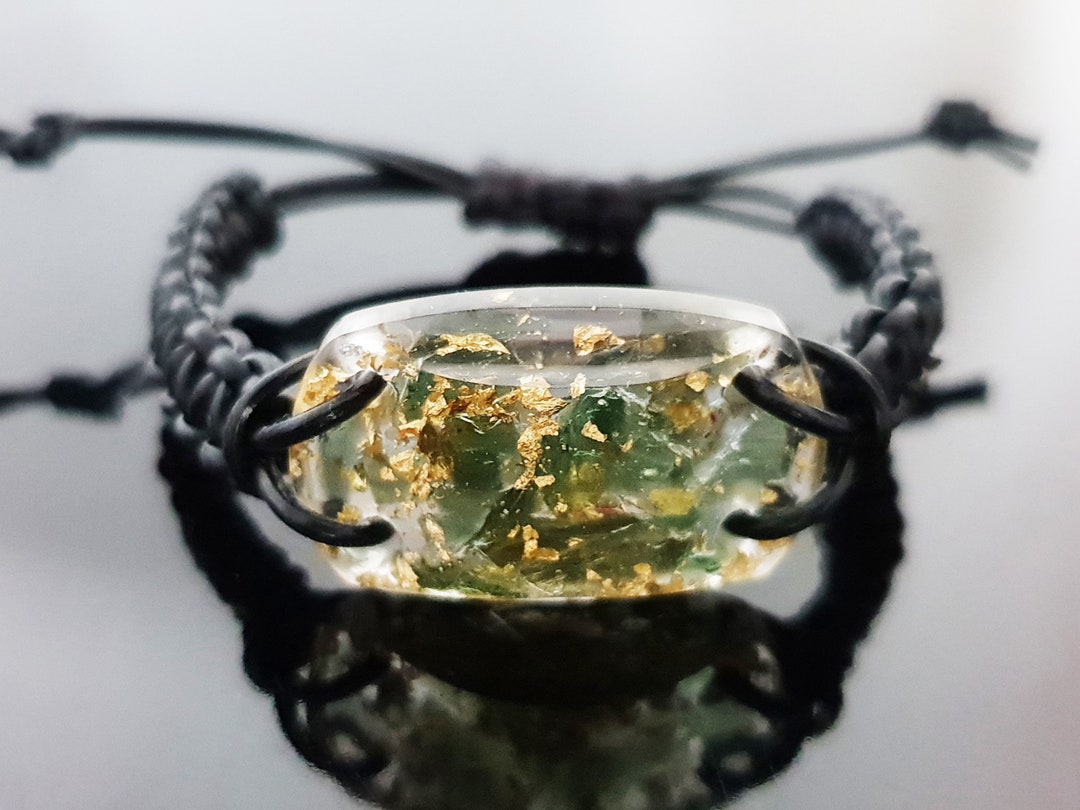Moldavite Orgonite Orgone Bracelet, Powerful, 24k Gold, High and Strong ...