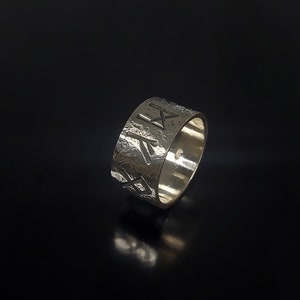 Rune Ring Amulet. Spiritual Growth and Self-confidence, Rustic Sterling ...