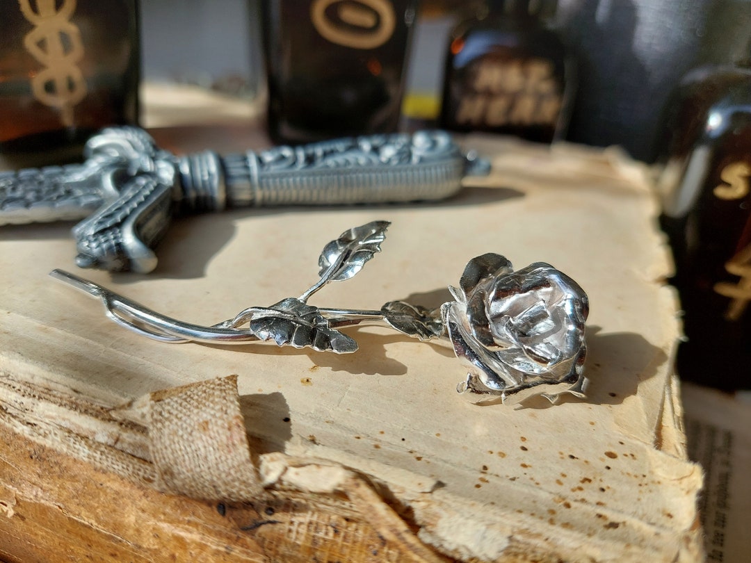 925 Sterling Silver Magic Rose, Handmade, Programmed Amulet, Charm for ...