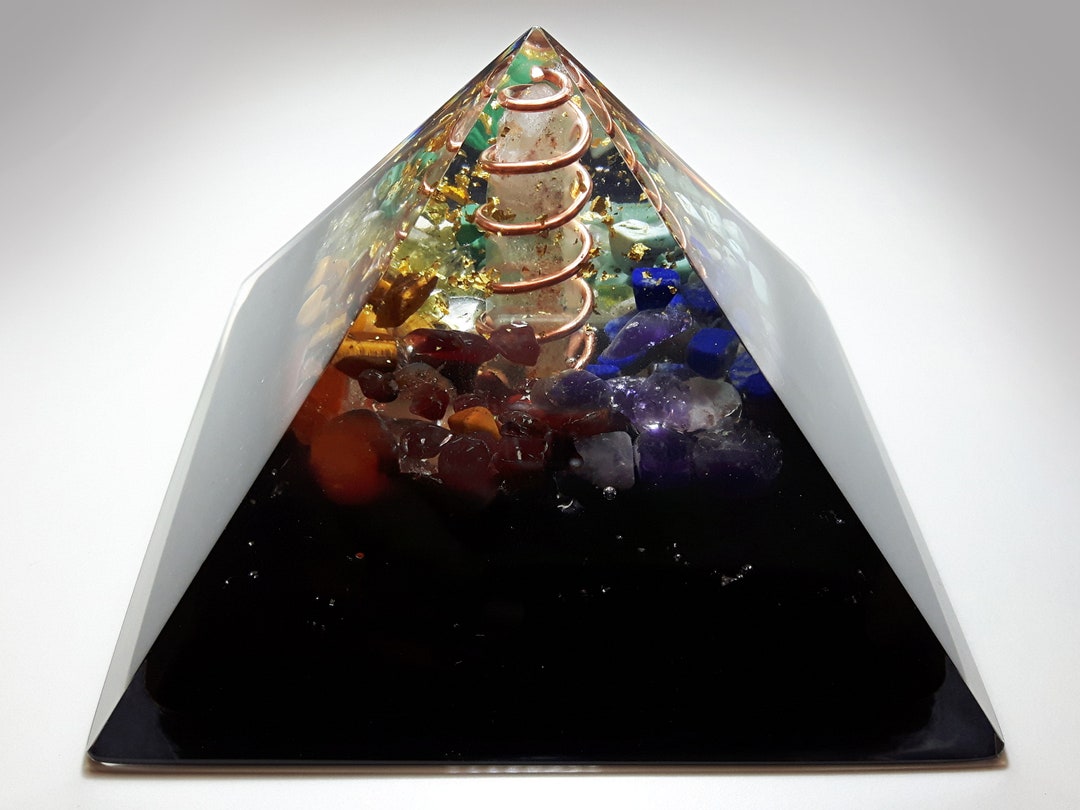 Orgone Orgonite Pyramid, Prosperity and Protection, 7 Chakra, Wealth ...