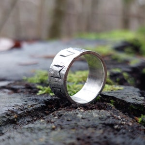 Rune Ring. Real Money, Luck, Prosperity Amulet, Rustic Sterling Silver ...