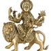 Whitewhale Brass Maa Durga/ma Sherwali Idol Sitting on Lion Murti ...