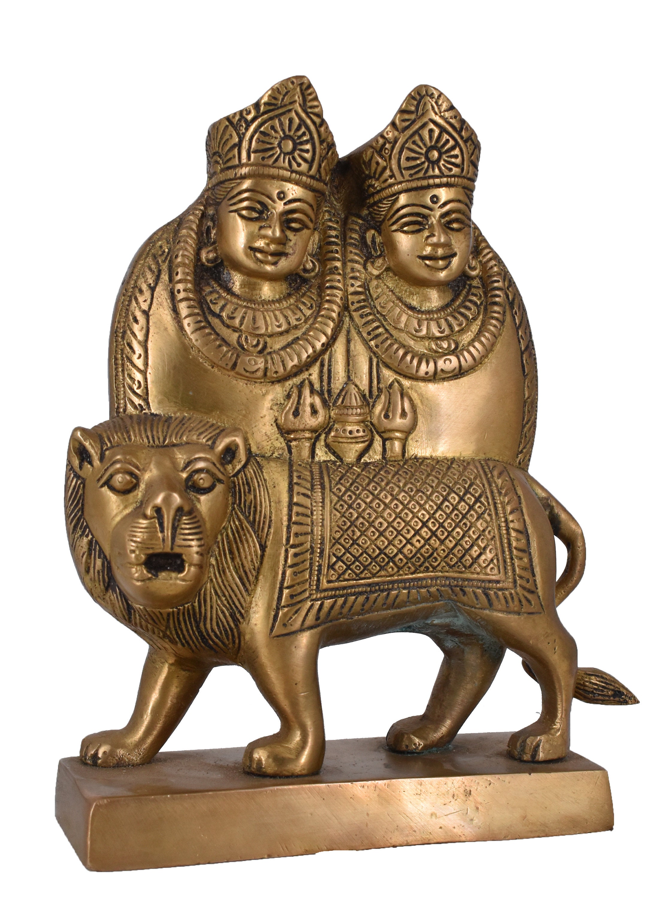 Whitewhale Chamunda MATA Brass Statue Religious Strength - Etsy