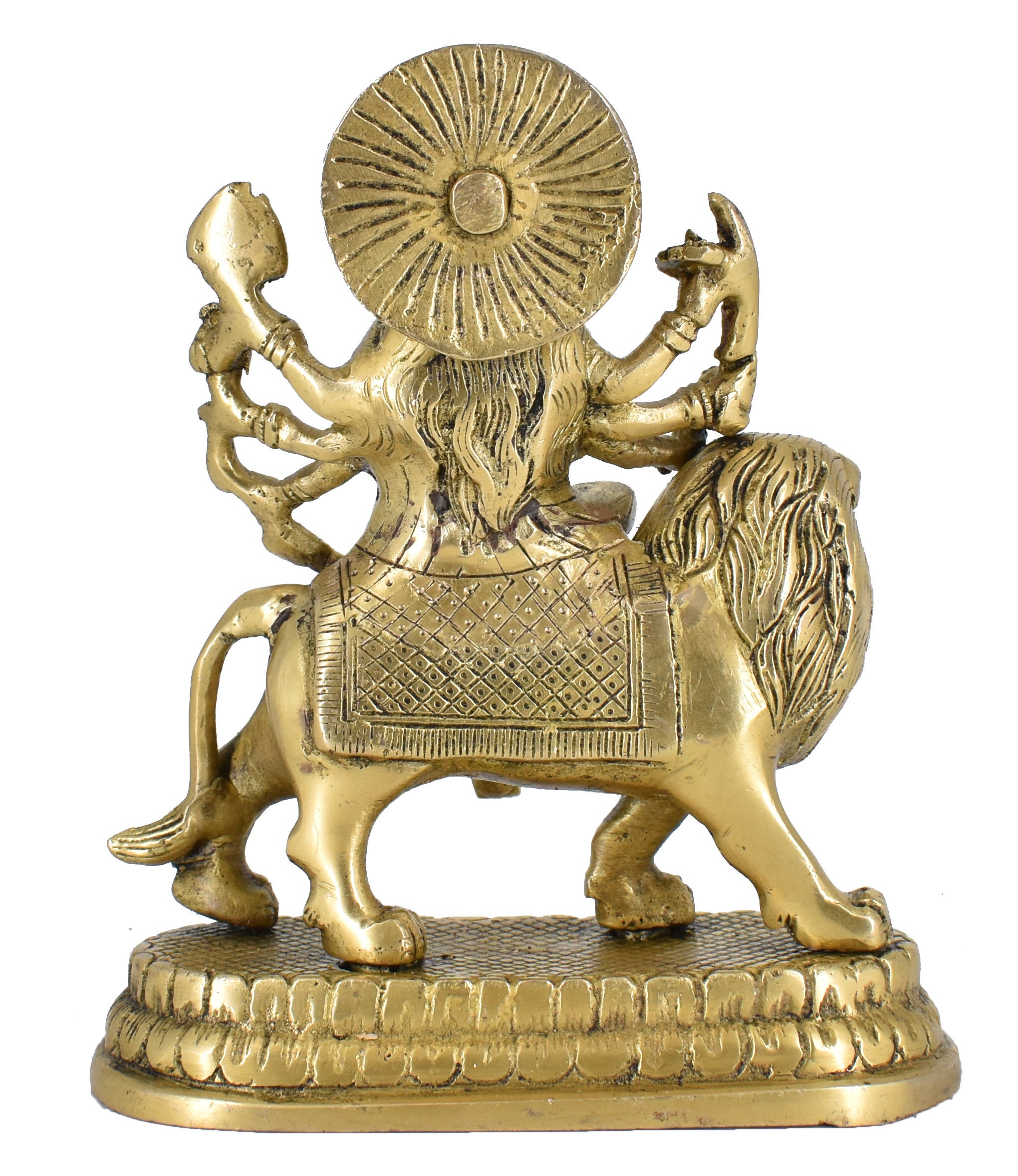 Whitewhale Brass Maa Durga/ma Sherwali Idol Sitting on Lion - Etsy