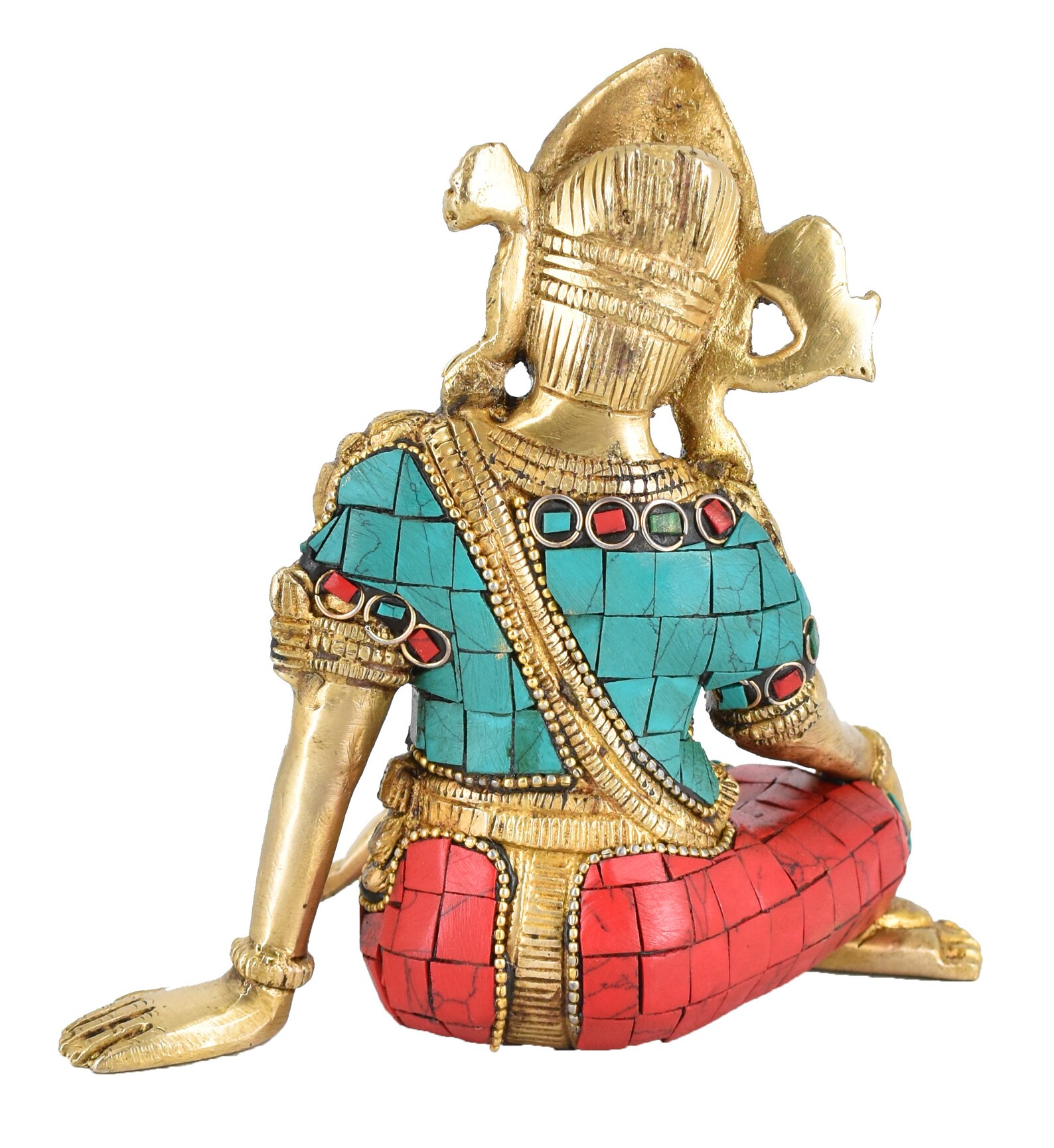 Whitewhale Sitting God Indra Dev Brass Statue - Etsy