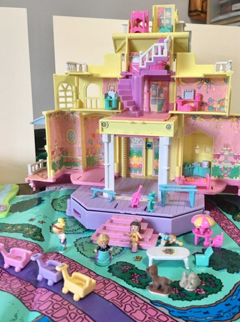 1995 Polly Pocket Yellow Club House 1994 Polly Pocket Purple Mansion ...