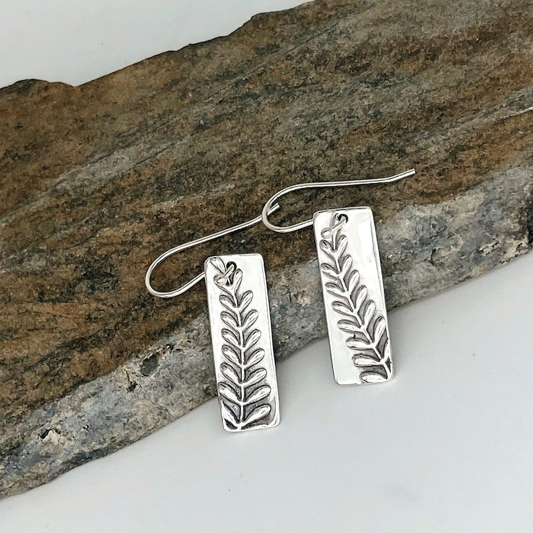 Lupine, Lavender, Fern, Nature-inspired, Fine Silver PMC, Hand-crafted ...