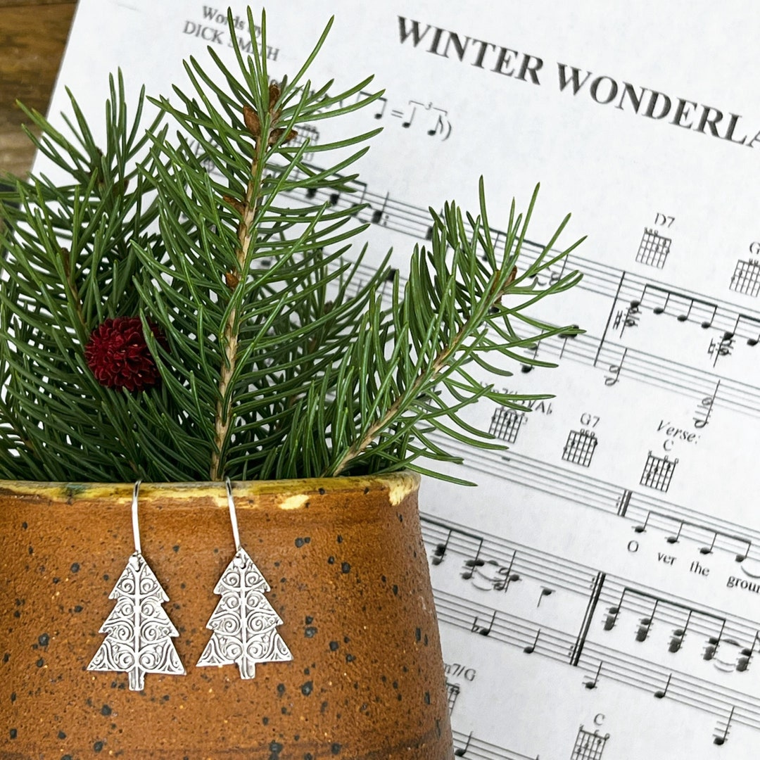 Bright Antiqued Christmas Tree Fine Silver PMC - Etsy