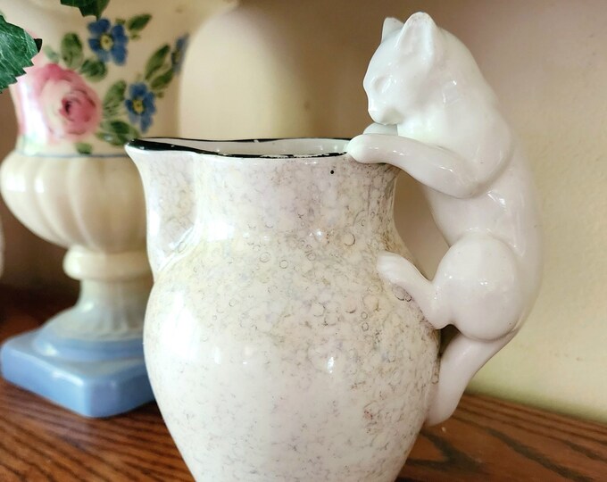Vintage Camark Milk Jug Pitcher With Cat Handle Vintage 40s, Vintage ...