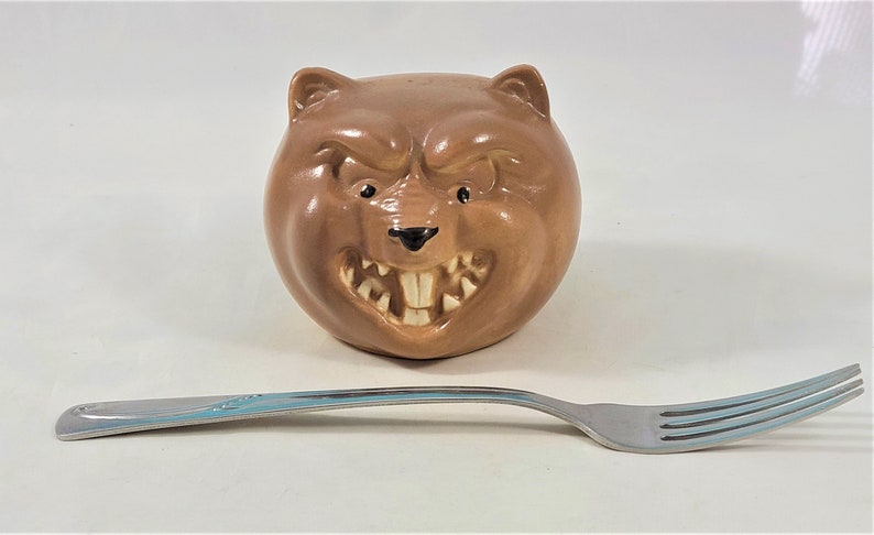 Creepy Halloween Rodent Head Figurine Chalkware Scary Beaver | Etsy