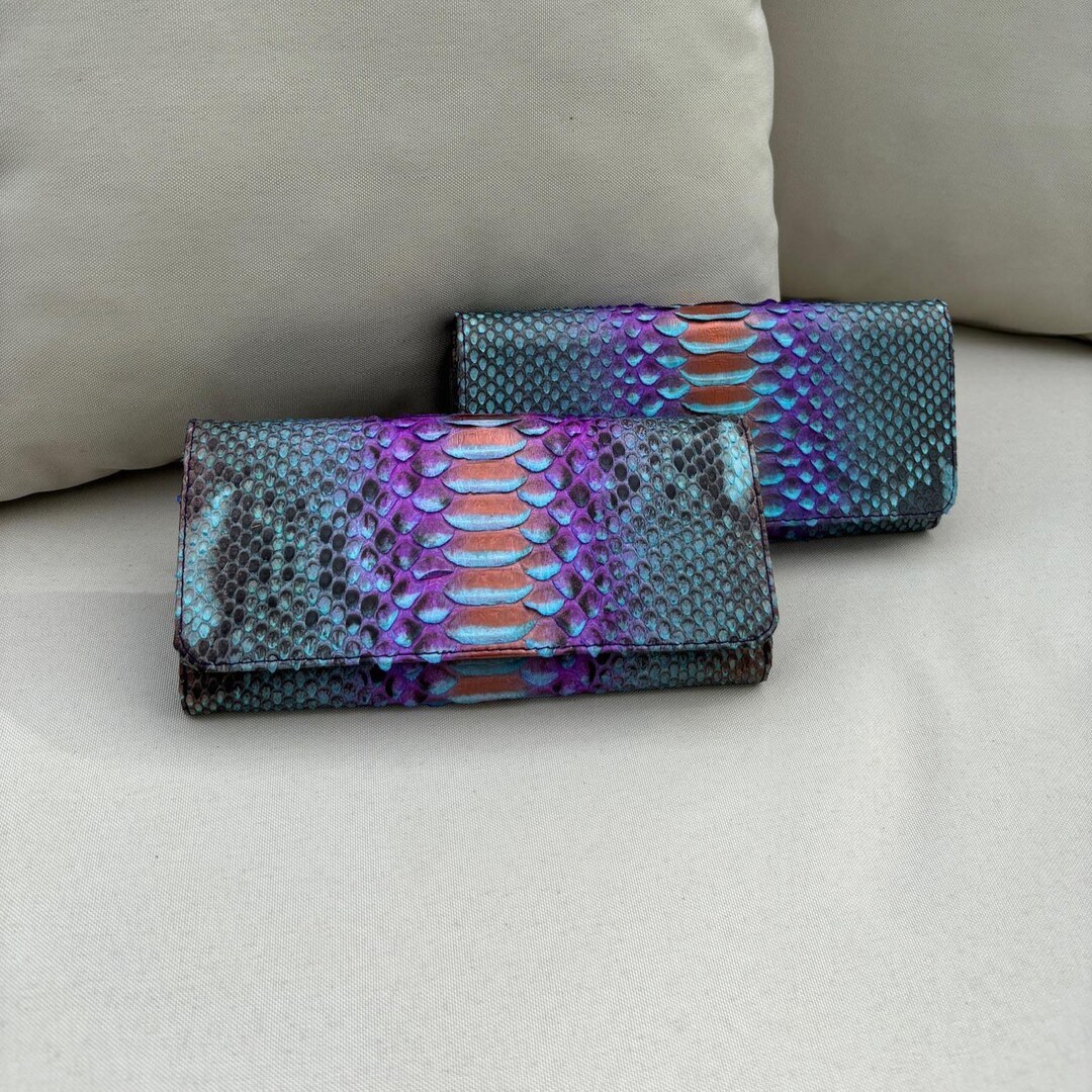 Magicbalipython - Vintage Wallet Python Leather - Wallet Genuine Python ...