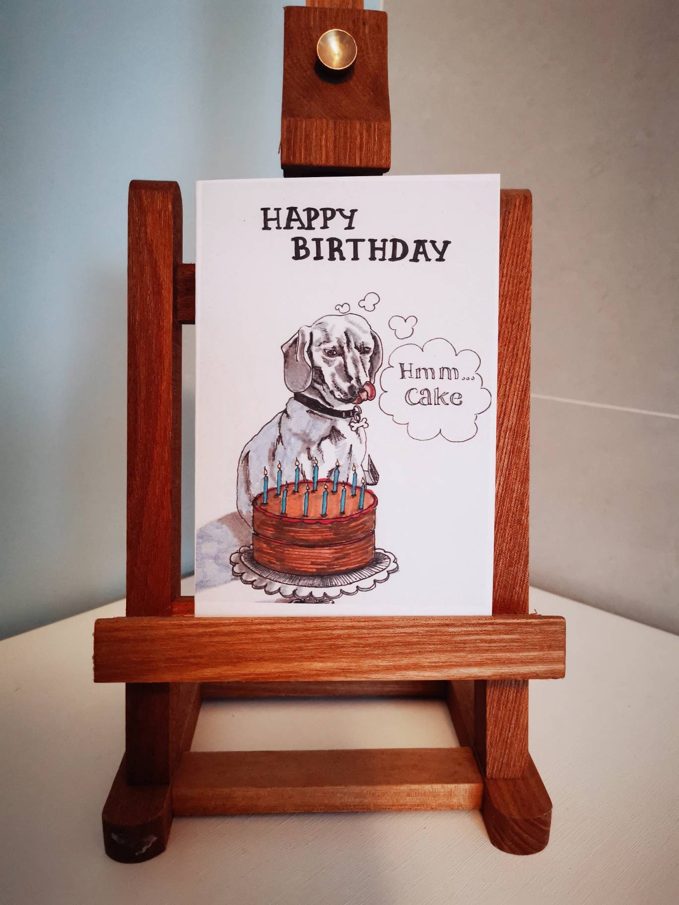 Dog Birthday Cake Card - Etsy