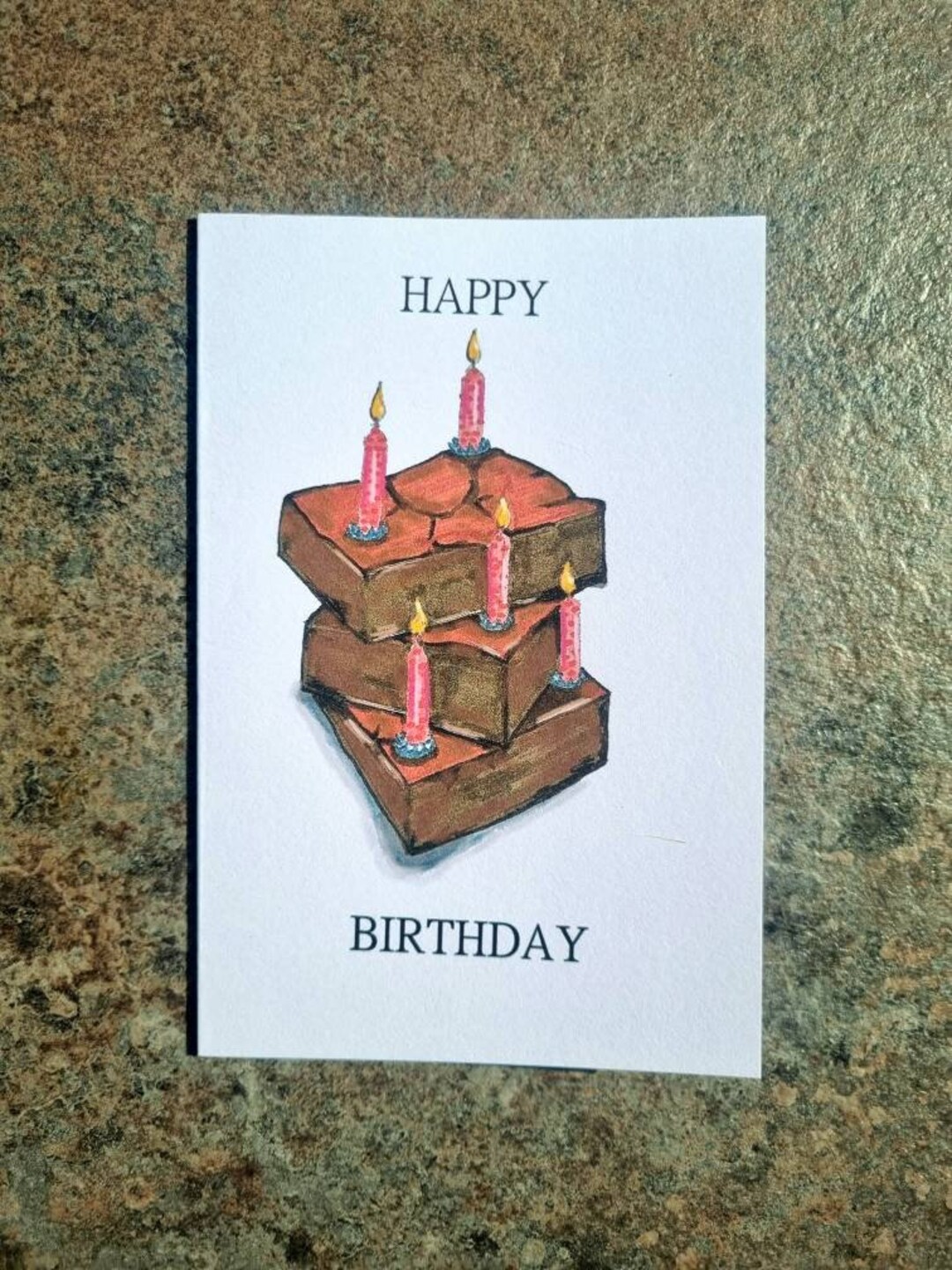 Brownie Card - Birthday Card - Celebration Card - - Etsy