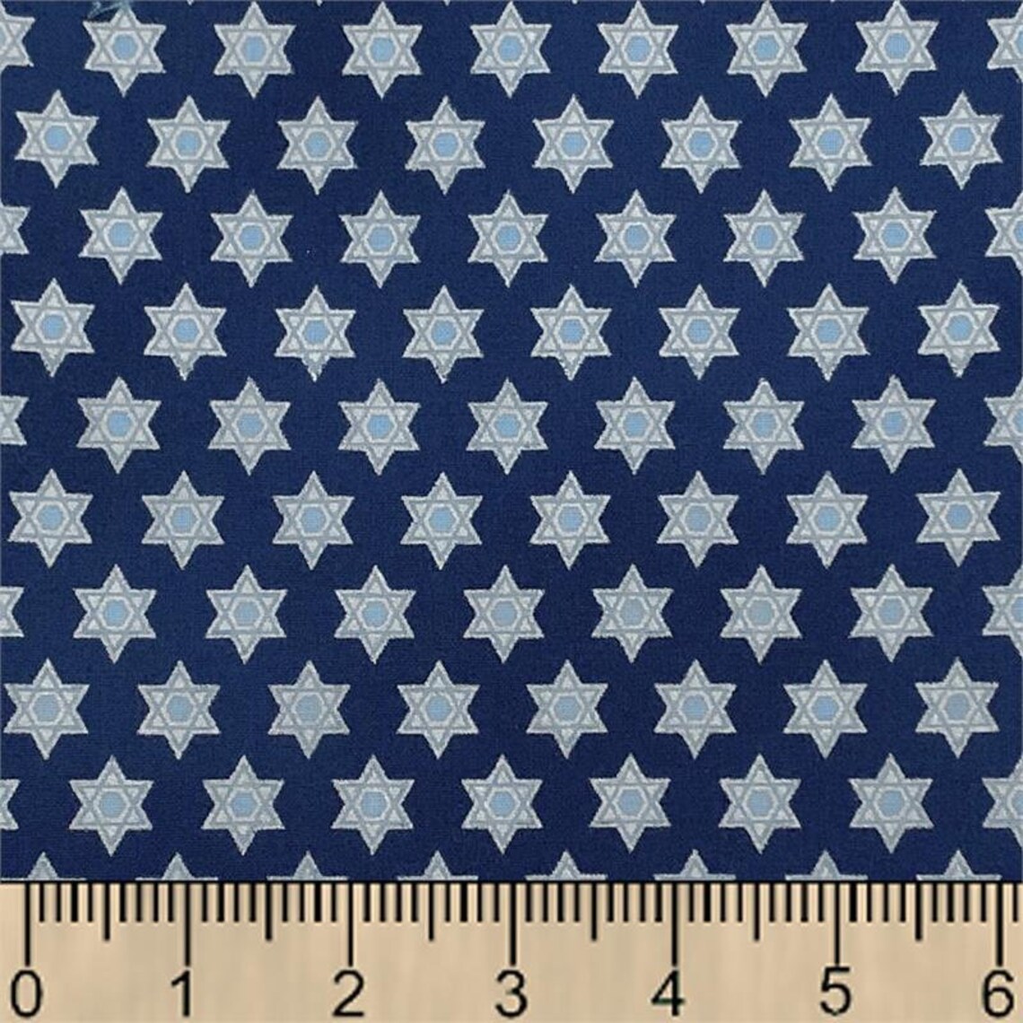 Star of David Fabric: Silver Stars of David on Navy - Etsy