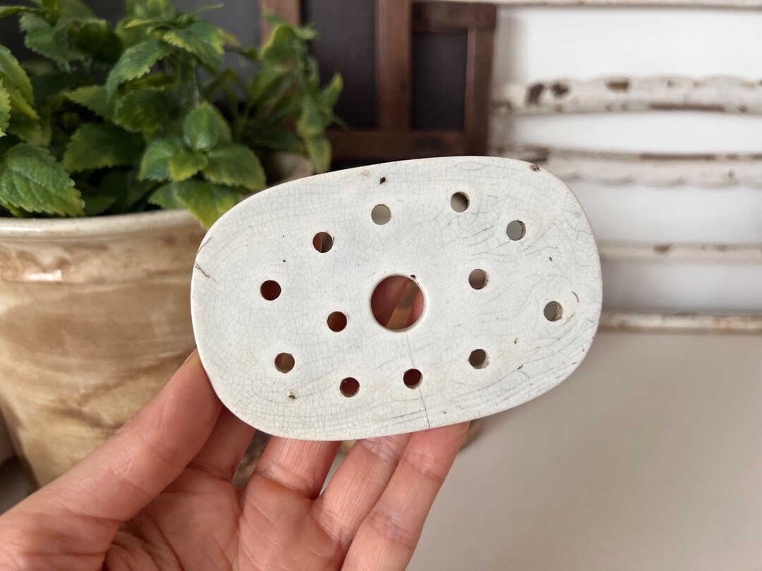 Antique Ironstone Soap Dish Insert Ironstone Drainer Ironstone Soap ...